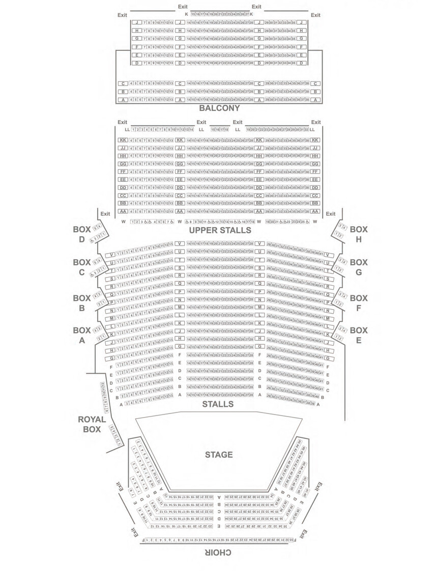 Our Seating Plans | Fairfield Halls | Croydon
