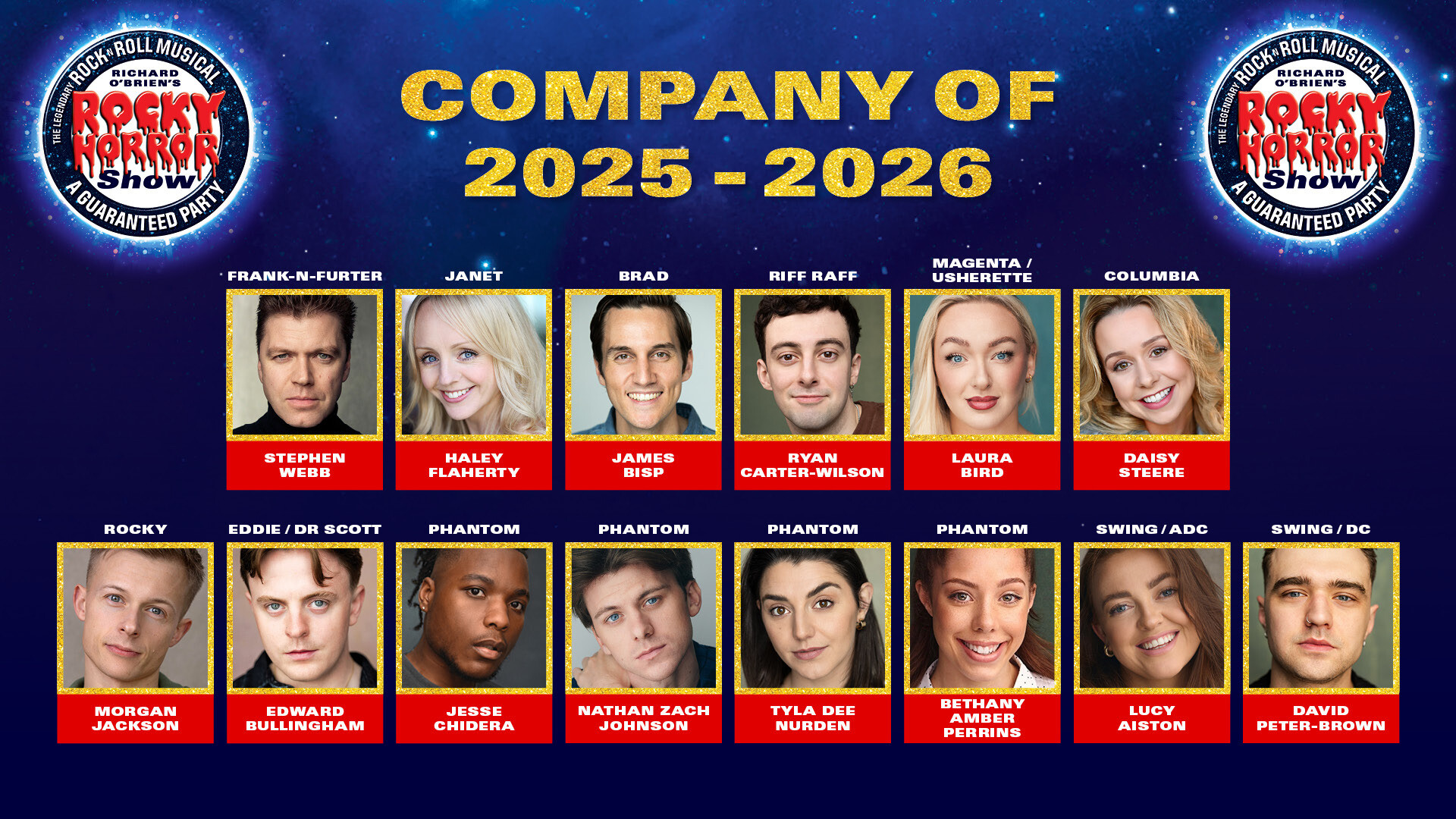 Cast announced for The Rocky Horror Show! | Fairfield Halls | Croydon